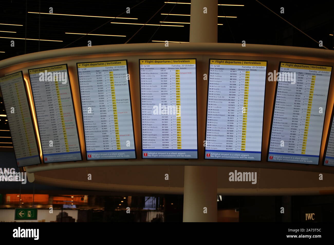 destination departure board at airport Stock Photo - Alamy