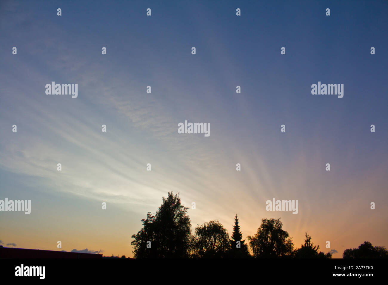 Rare and really beautiful cloud formation at sunset in the evening ...