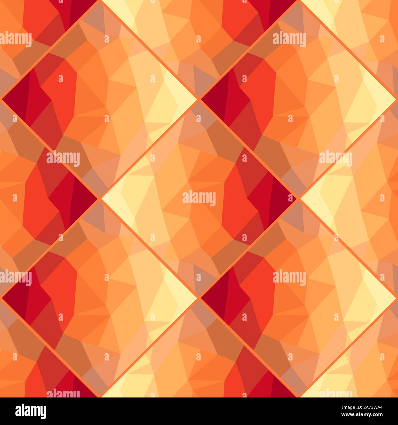 Dark orange, Yellow vector low poly texture seamless pattern. A sample ...