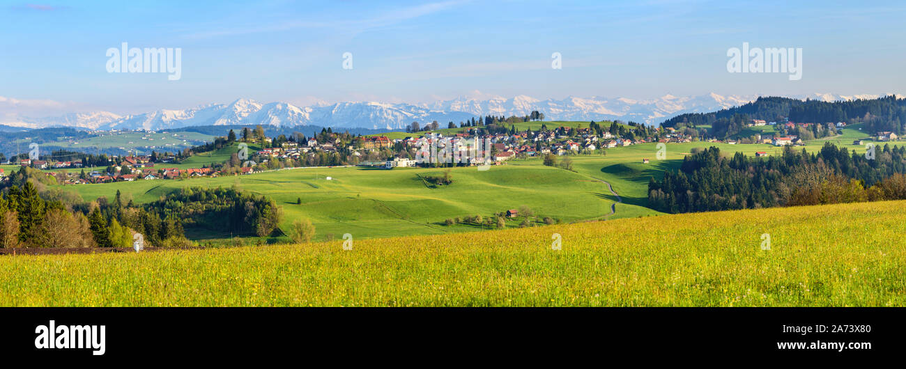 Springtime afternoon in western Allgäu near Scheidegg Stock Photo - Alamy