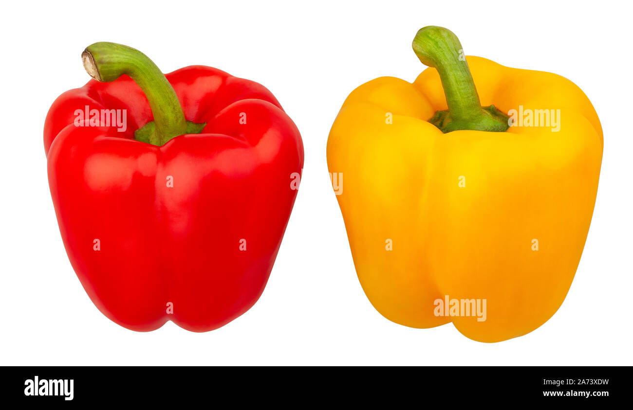 bell pepper path isolated on white Stock Photo - Alamy