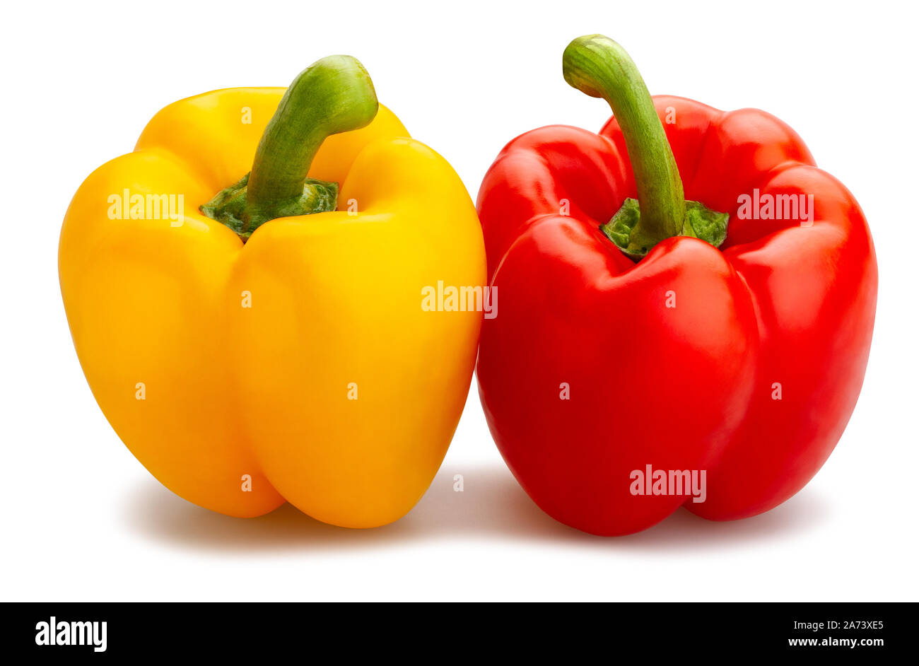 bell pepper path isolated on white Stock Photo - Alamy