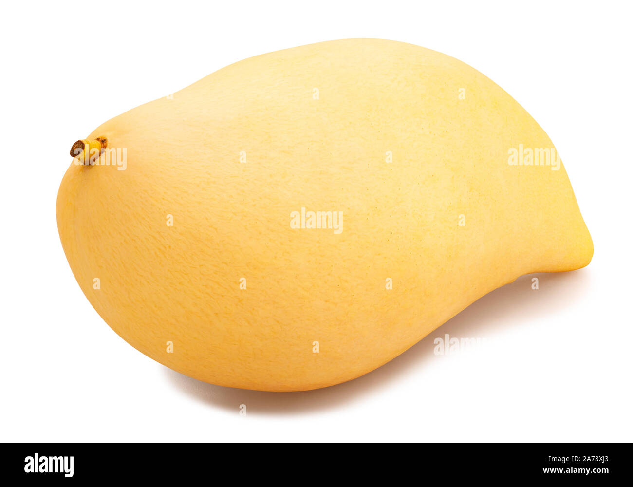 yellow mango path isolated on white Stock Photo - Alamy
