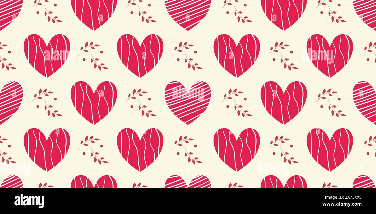 Arrangement of beautiful, hand-decorated hearts with a texture in a ...