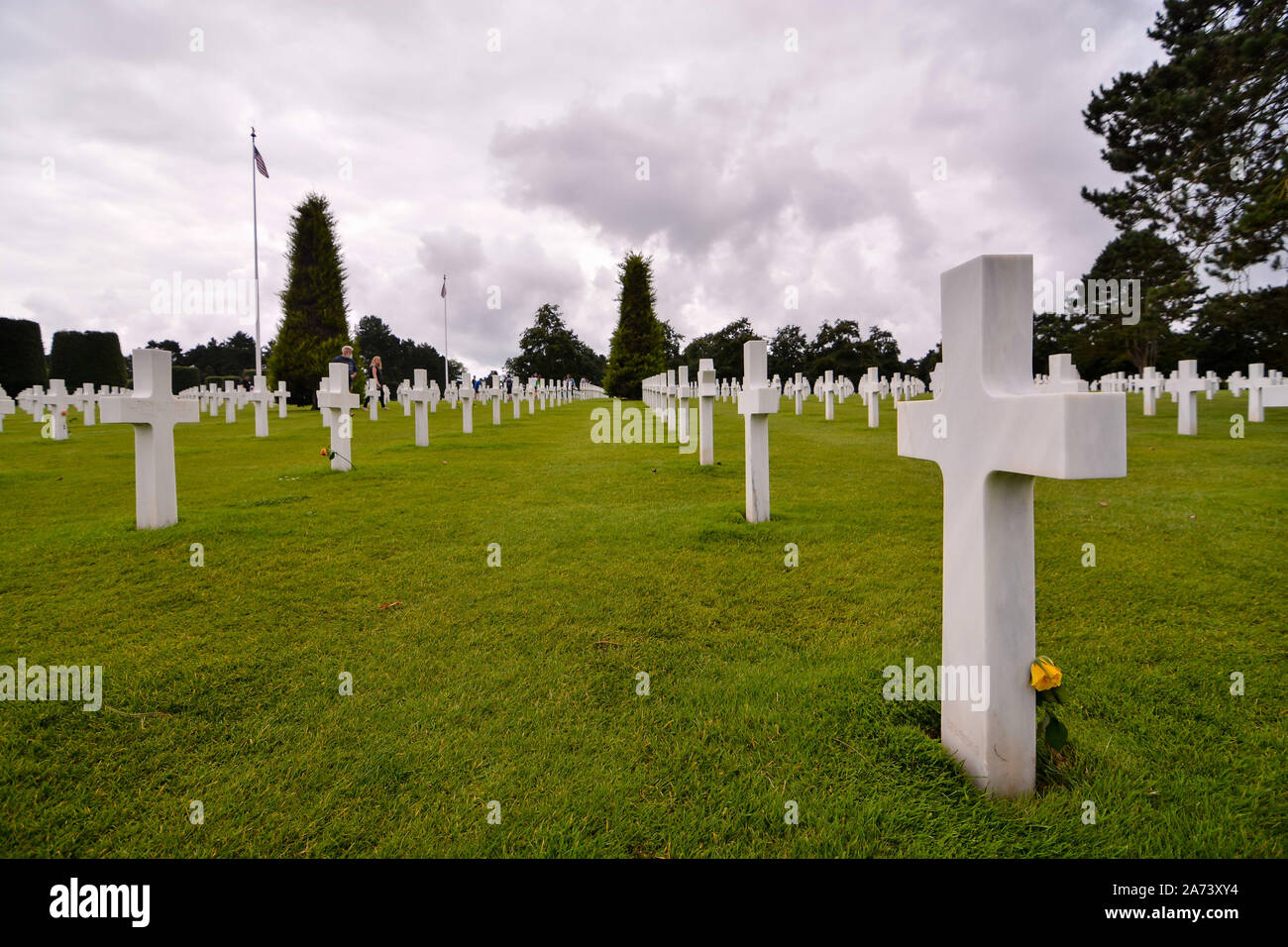 Photo Picture of French American Cemetery in Normandy Stock Photo - Alamy