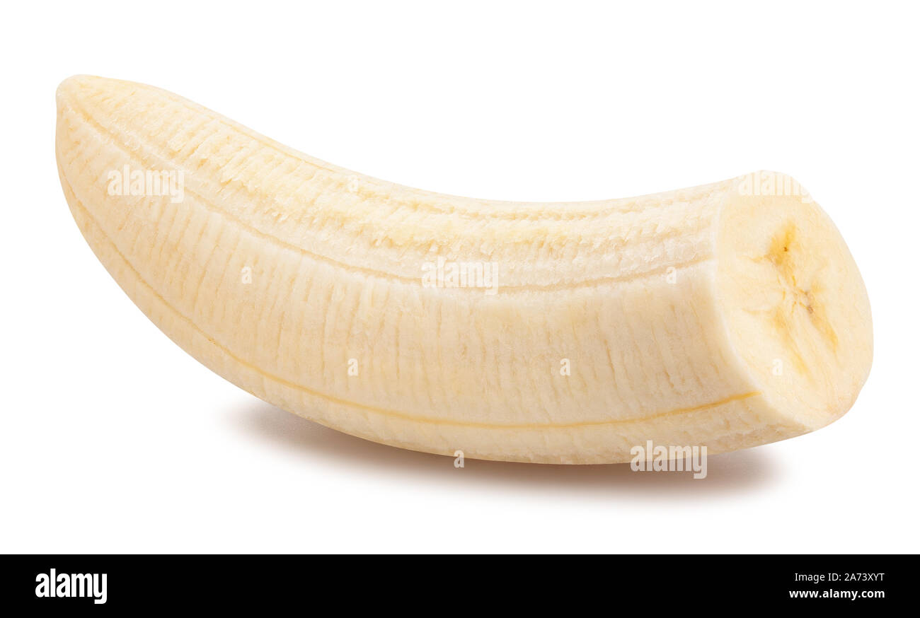 sliced banana path isolated on white Stock Photo - Alamy