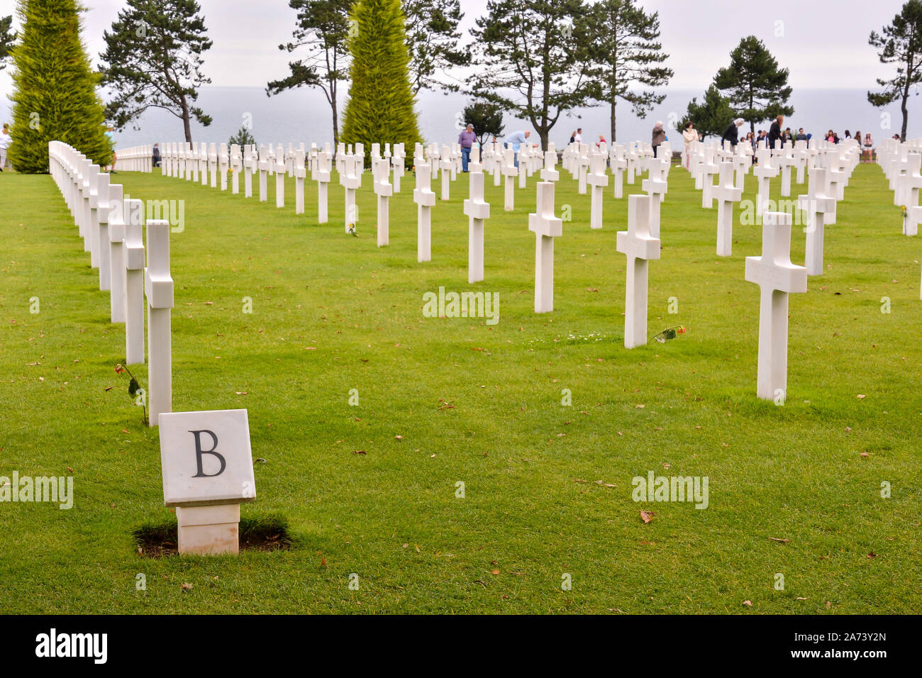 Photo Picture of French American Cemetery in Normandy Stock Photo - Alamy