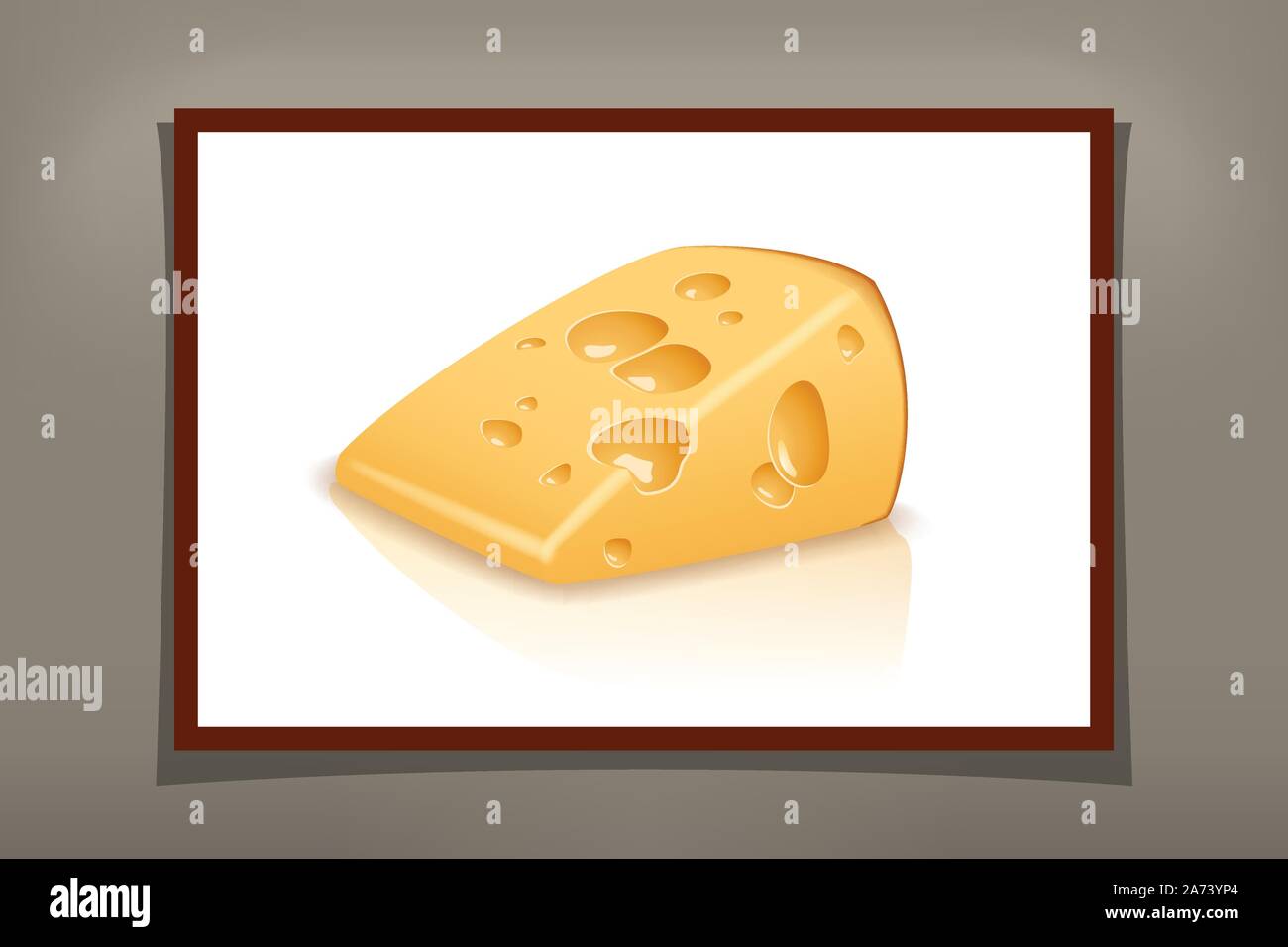 Italian square cheese Stock Vector Images - Alamy
