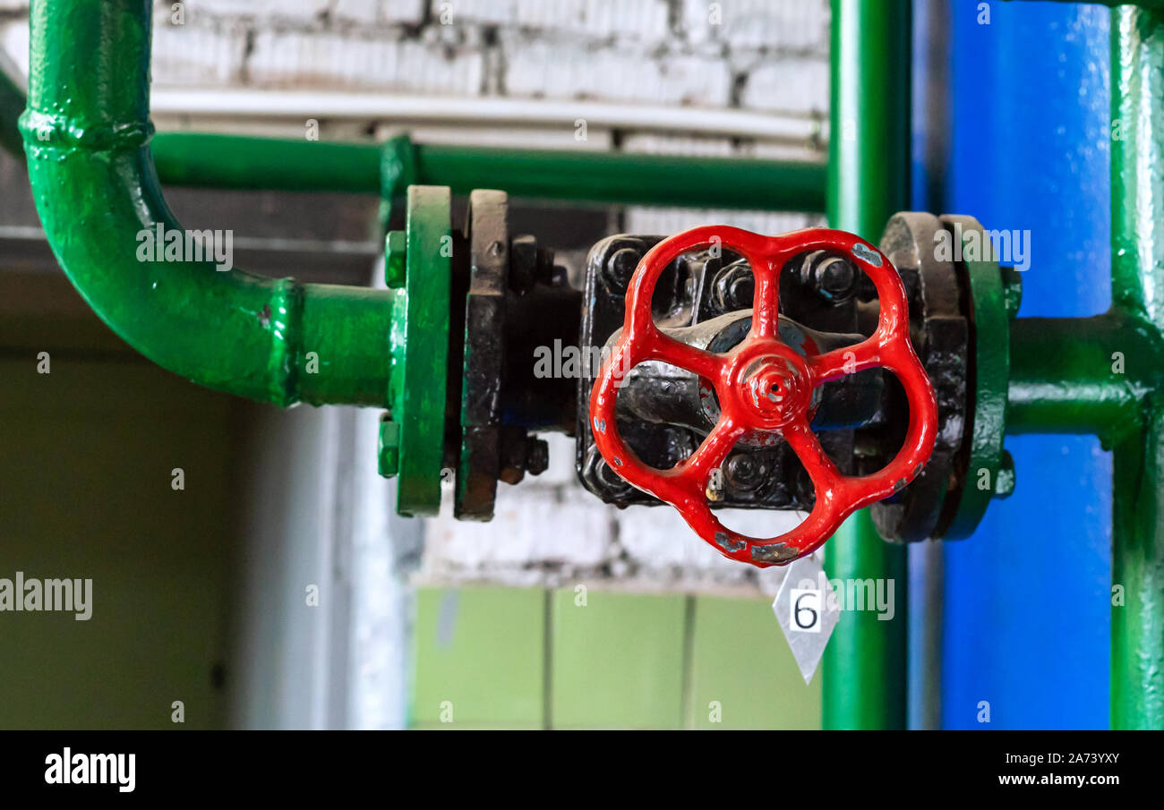 Valve for opening or closing water in a water supply system Stock Photo ...