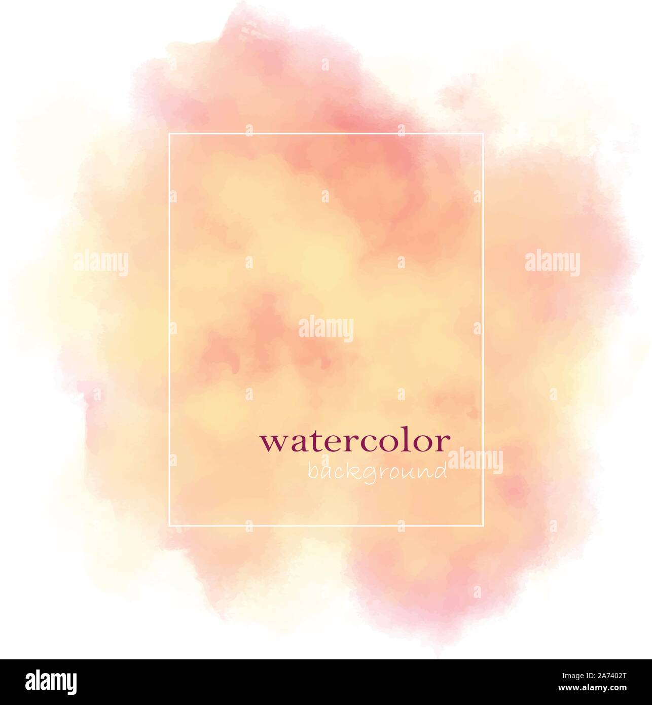 Red-yellow watercolor background. Abstract aquarelle flame. Vector ...