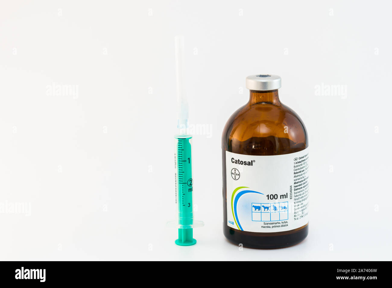 Cluj-Napoca/Romania-10 24 2019: Catosal solution injectable for animals ...