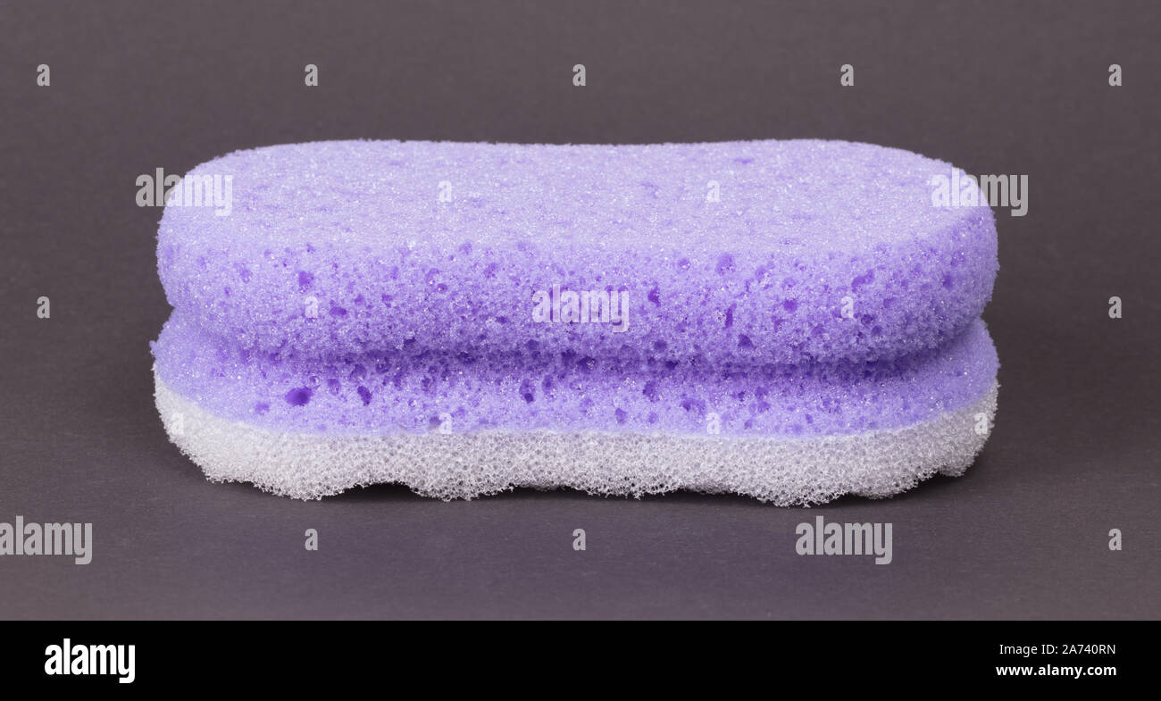 Sponge isolated, used for cleaning, filled with air bubbles Stock Photo ...