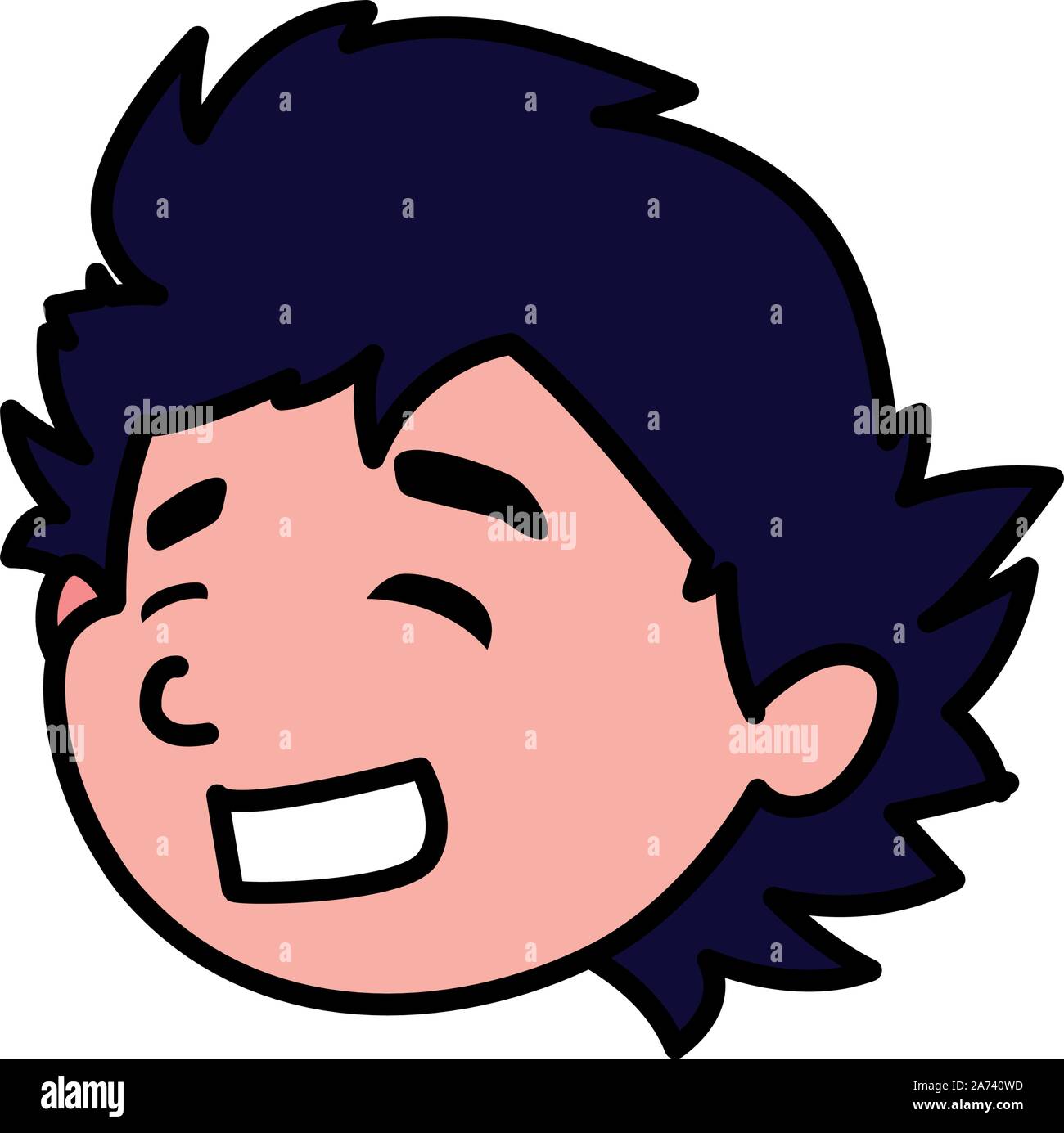 Boy cartoon head design, Kid childhood little people lifestyle and ...