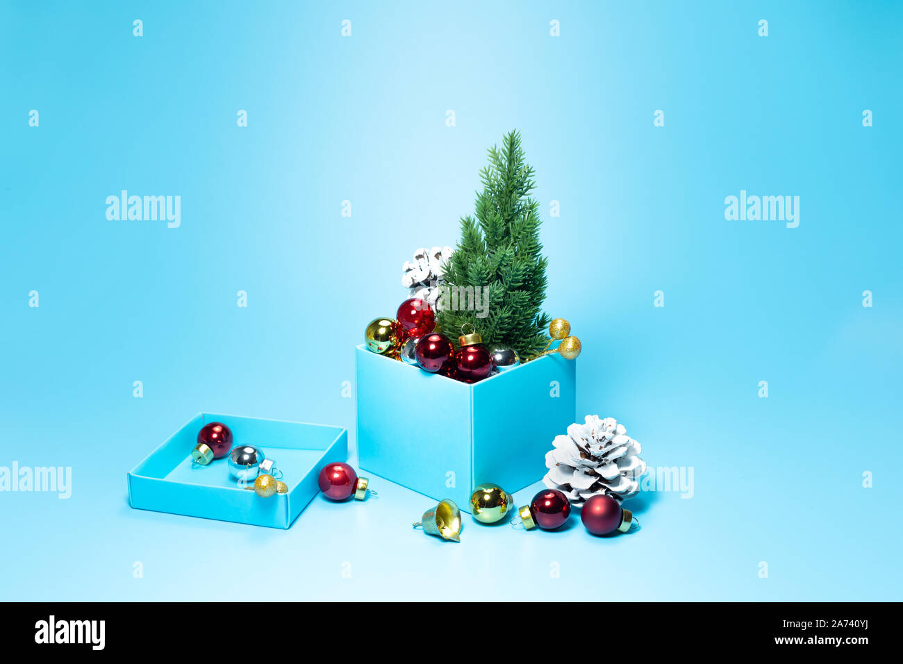 Christmas festival concepts ideas with cute pine tree and element ...