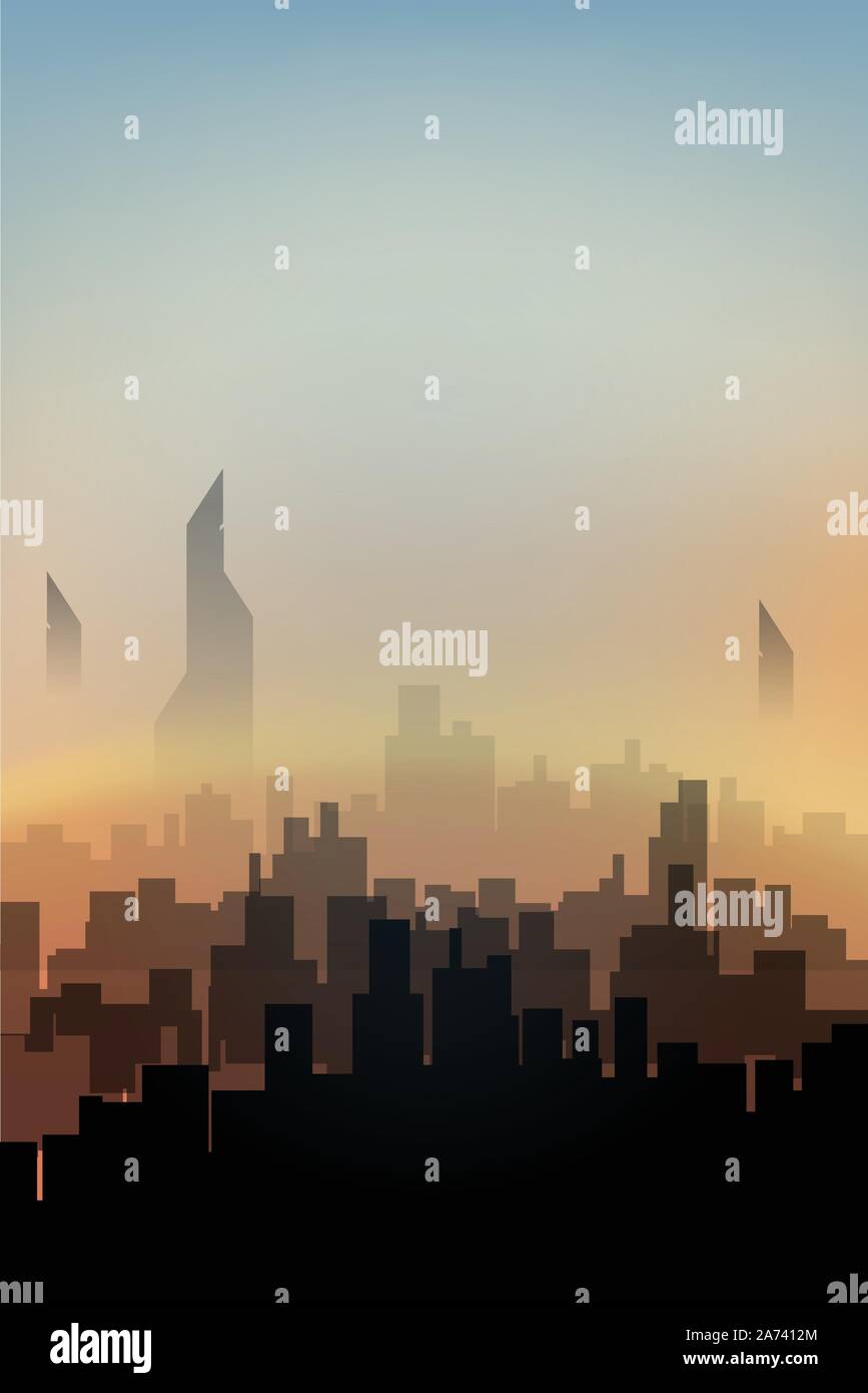 Dramatic sunset panorama Stock Vector Images - Alamy