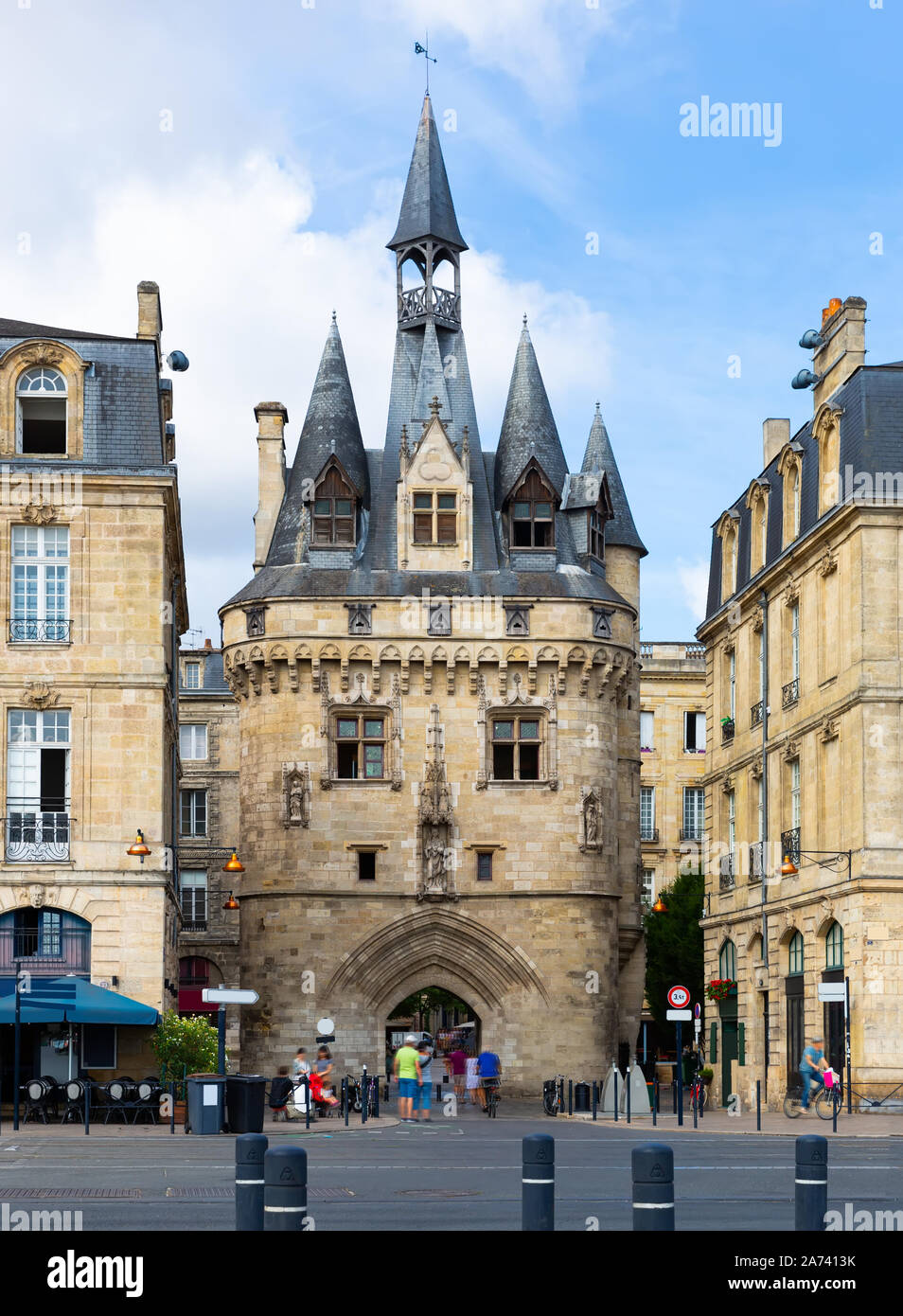 Porte Cailhau is medieval city gate in the heart of Bordeaux. France ...