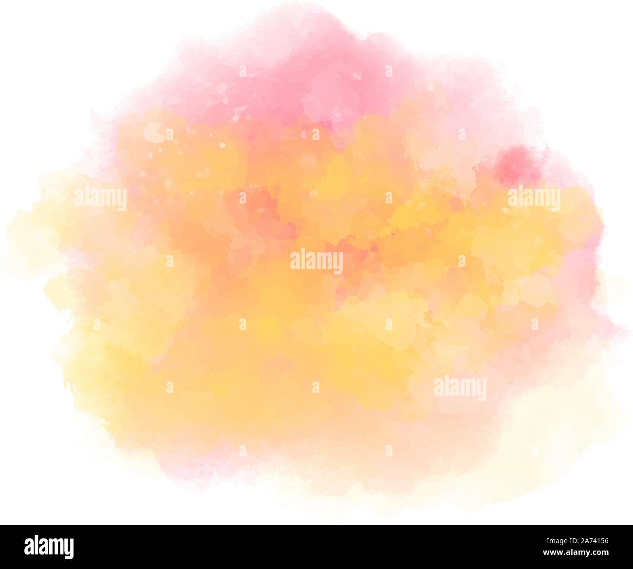 Pink-yellow watercolor background. Abstract aquarelle flame. Vector ...