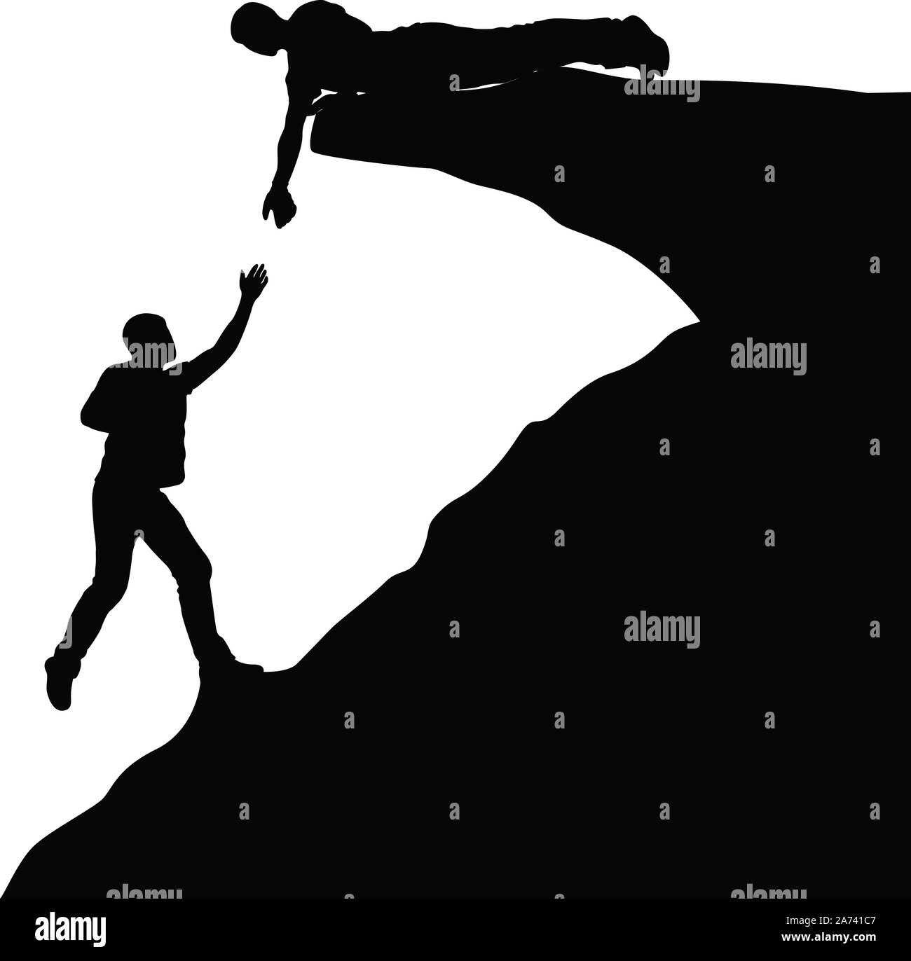 Male climber top rock Stock Vector Images - Alamy