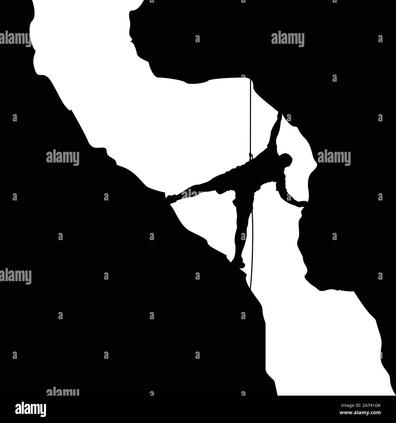 Hard mountain to climb Stock Vector Images - Alamy