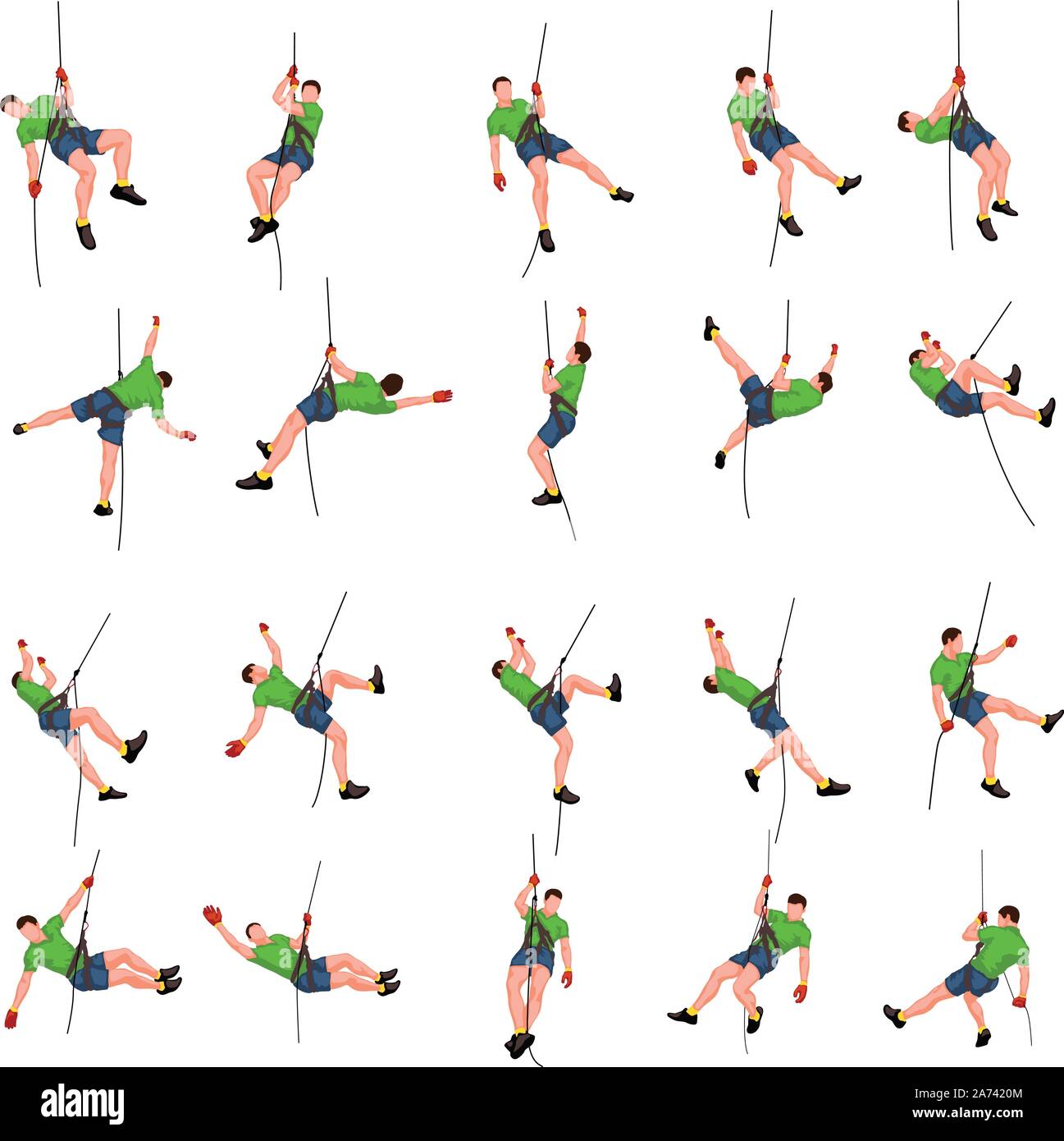 Strong male rock climber Cut Out Stock Images & Pictures - Alamy