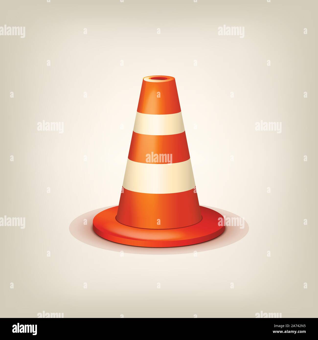 orange road cone Stock Vector Image & Art - Alamy