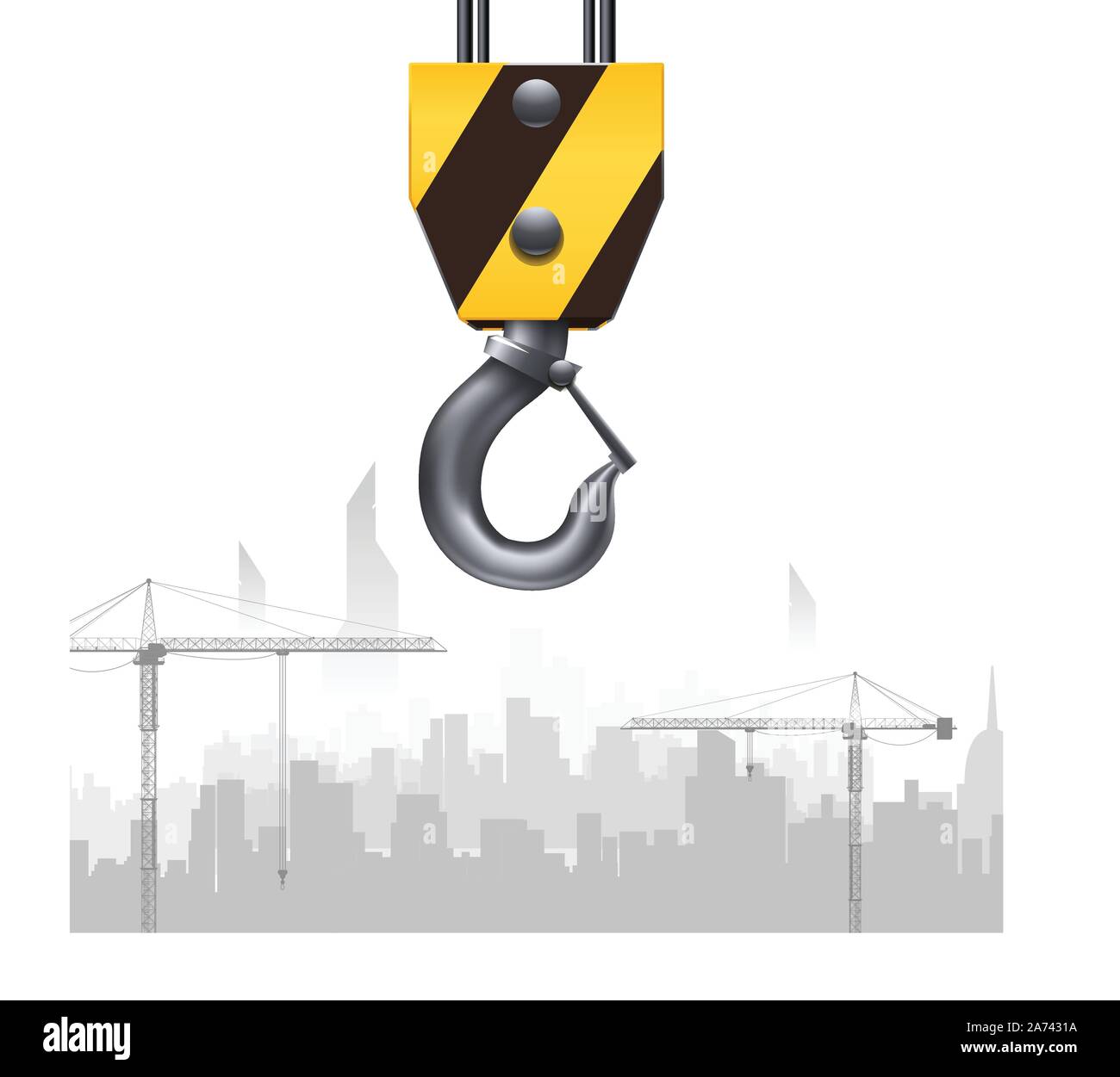 Construction crane tall house Stock Vector Images - Alamy