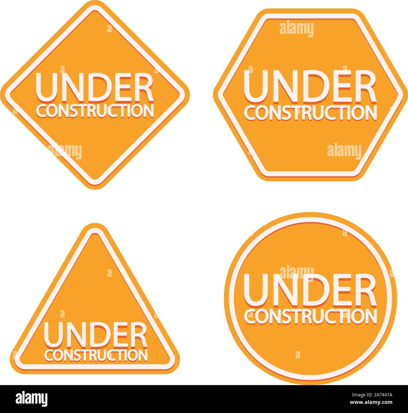 construction signs set 01 Stock Vector Image & Art - Alamy