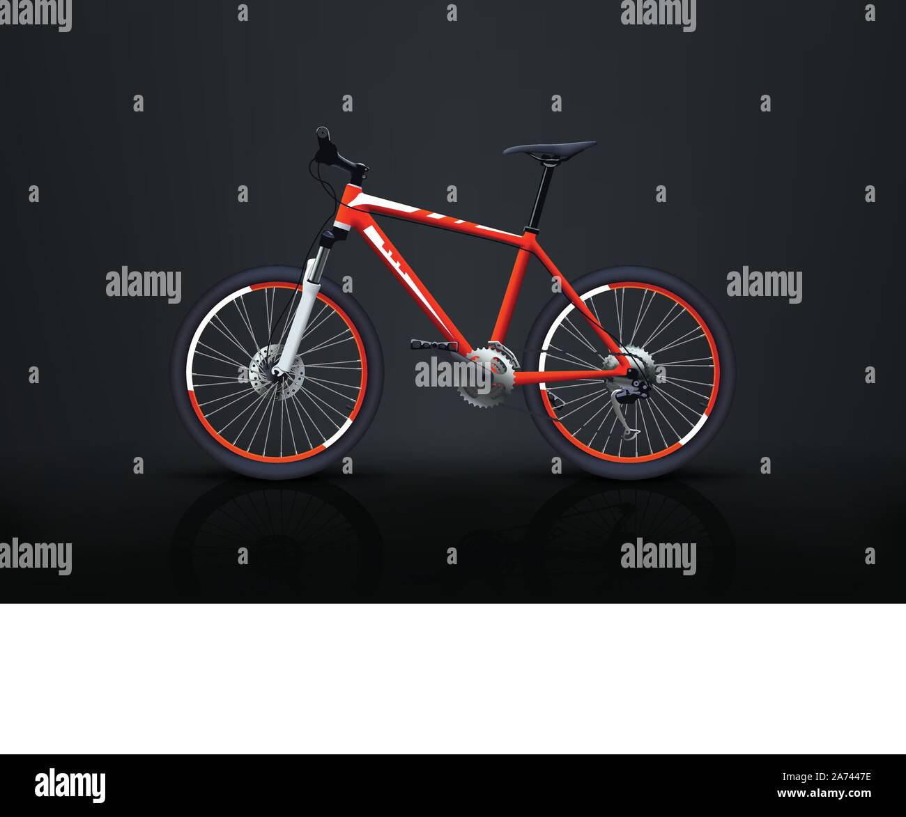 bicycle red on dark Stock Vector Image & Art - Alamy
