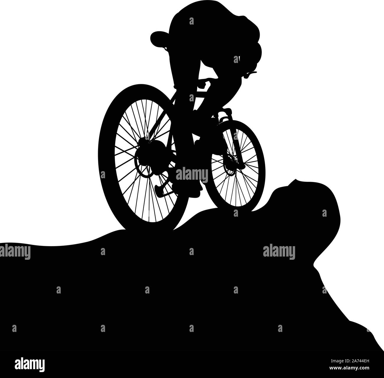 Sunset bicycle wheel Stock Vector Images - Alamy