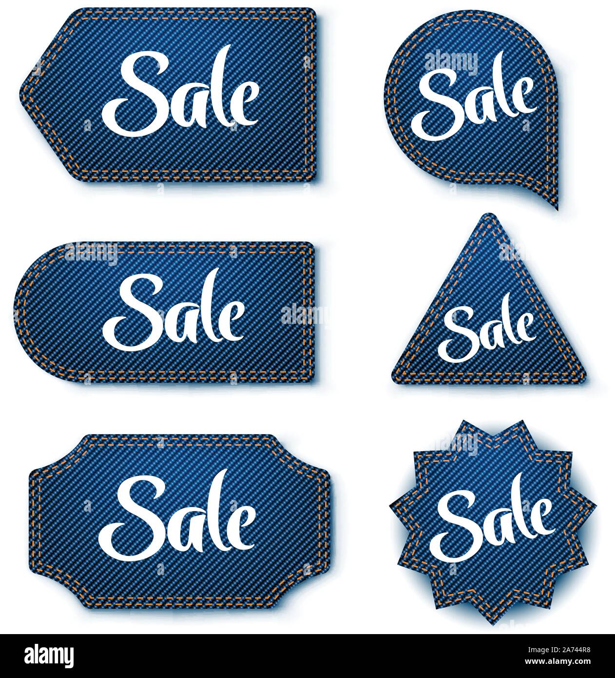 Denim texture vector Cut Out Stock Images & Pictures - Alamy