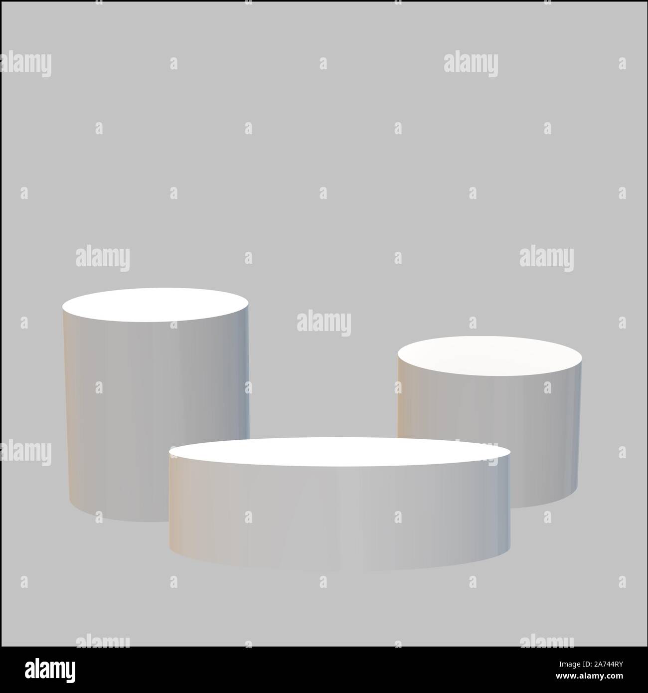 podium scene or 3D round pillar stand scene. winner pedestal in studio ...