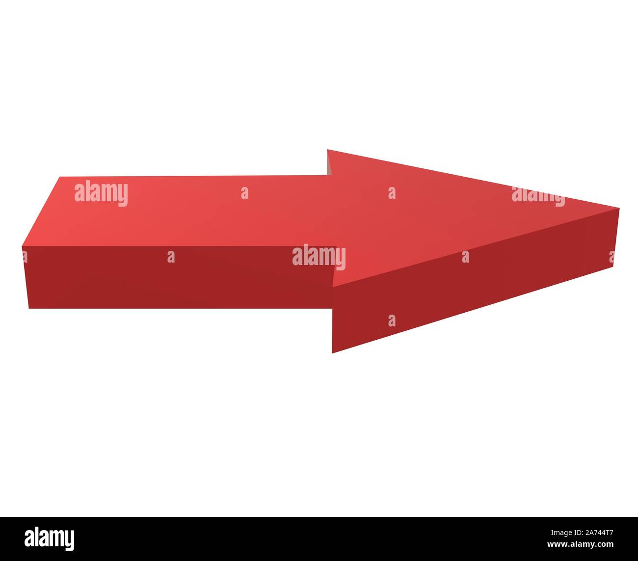 3d red arrow on white background. 3d illustration of red arrow. red ...