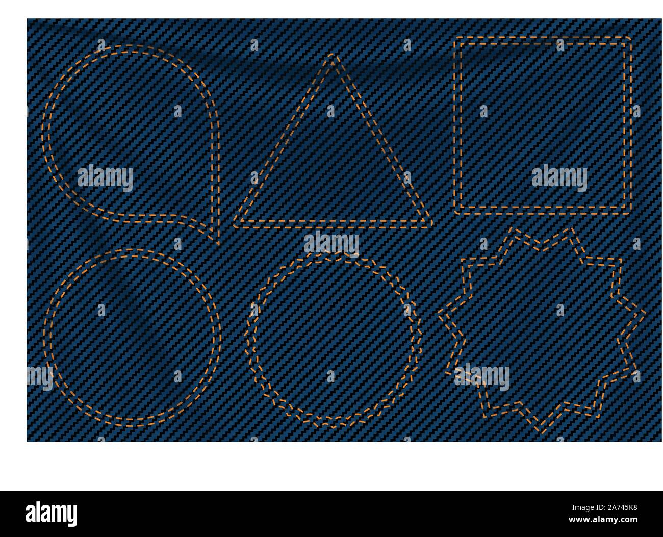 blue denim background labels 3 Stock Vector Image & Art - Alamy