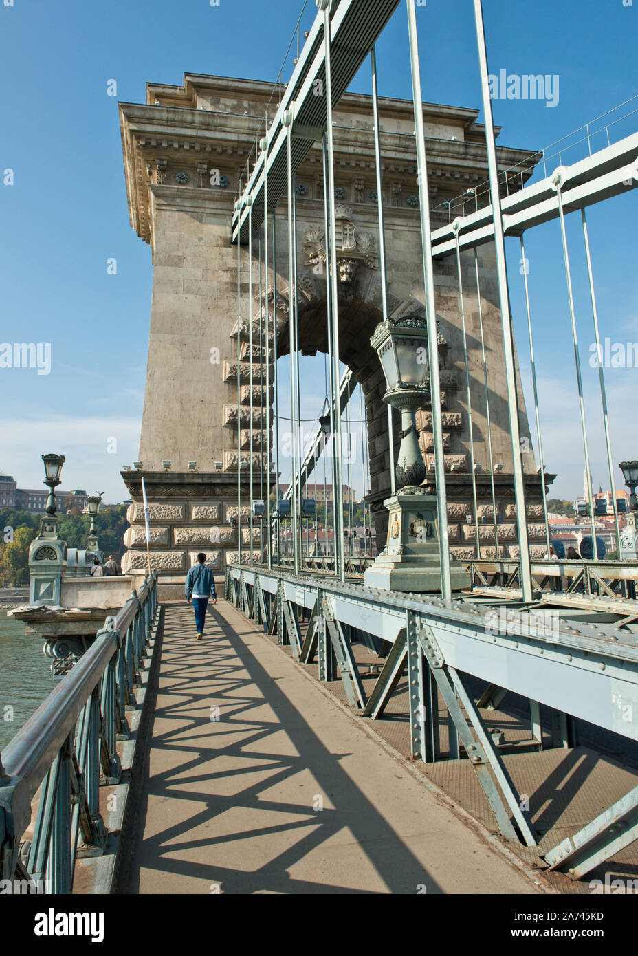 Budapest Chain Bridge and River Danube Stock Photo - Alamy