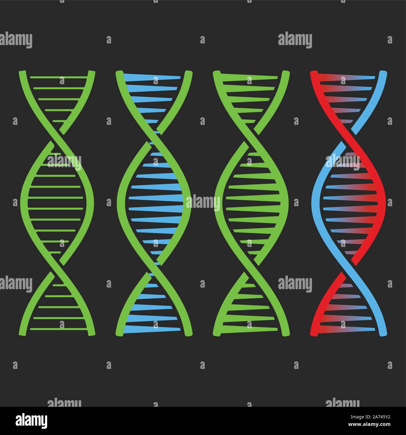 dna set colored 01 Stock Vector Image & Art - Alamy