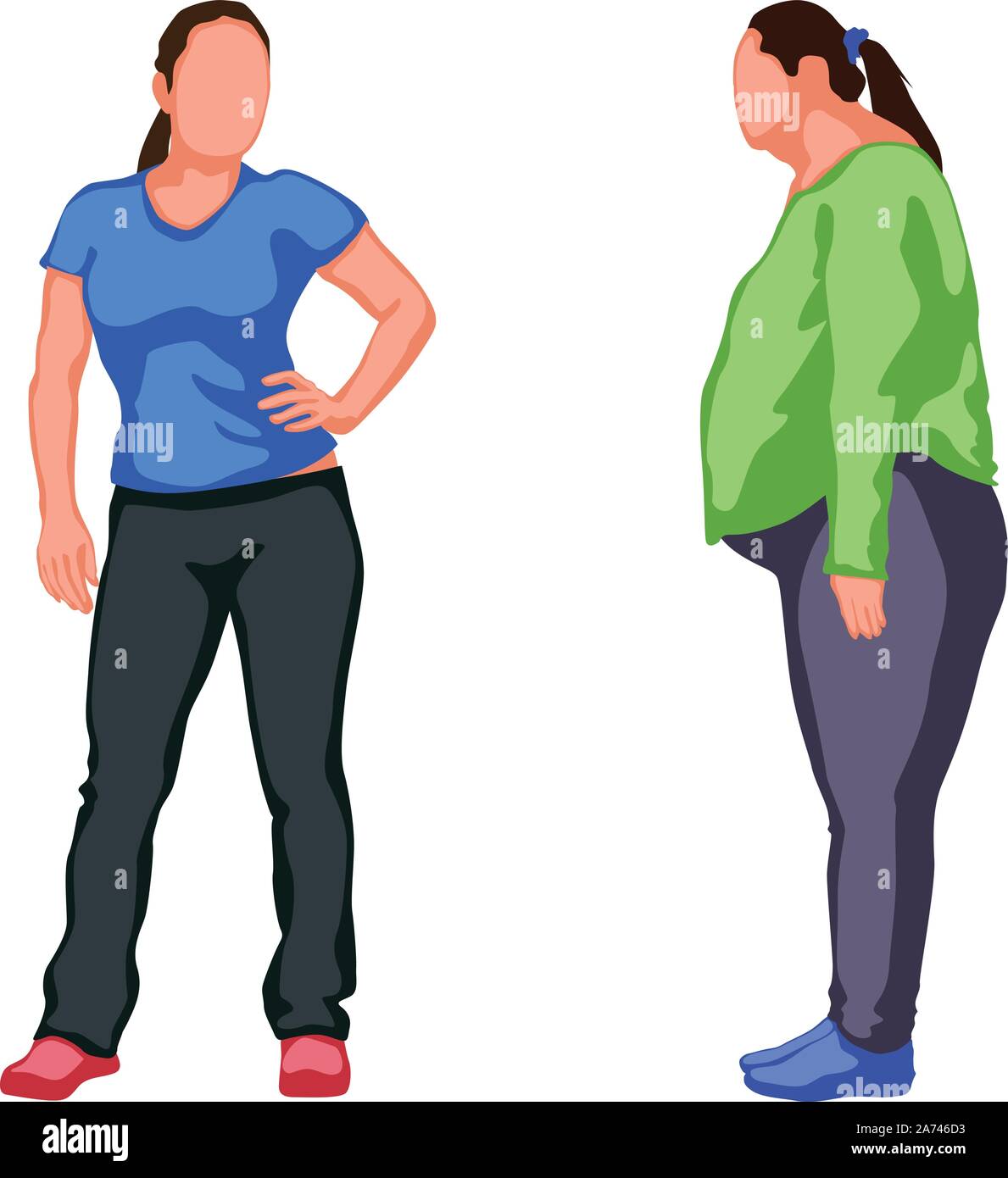 Slim fat people Cut Out Stock Images & Pictures - Alamy