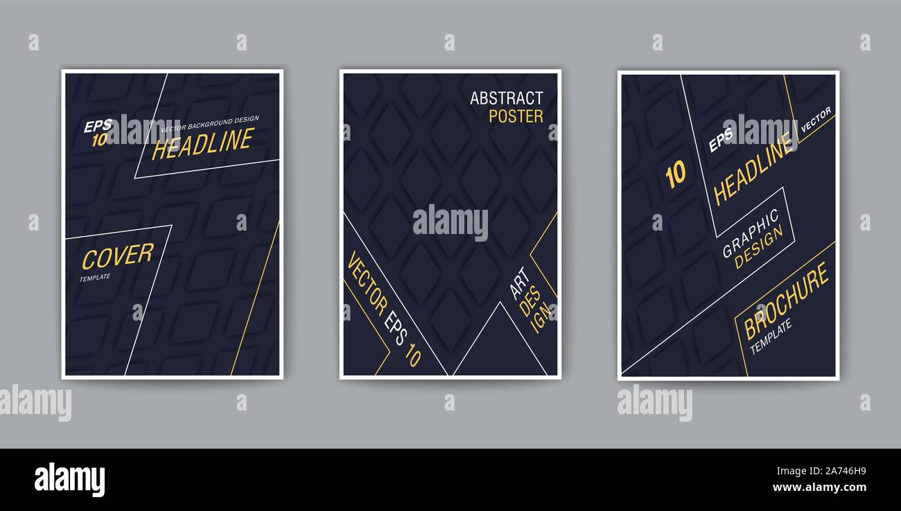 Creative covers. Stylized isometric template for design. Trendy vector ...