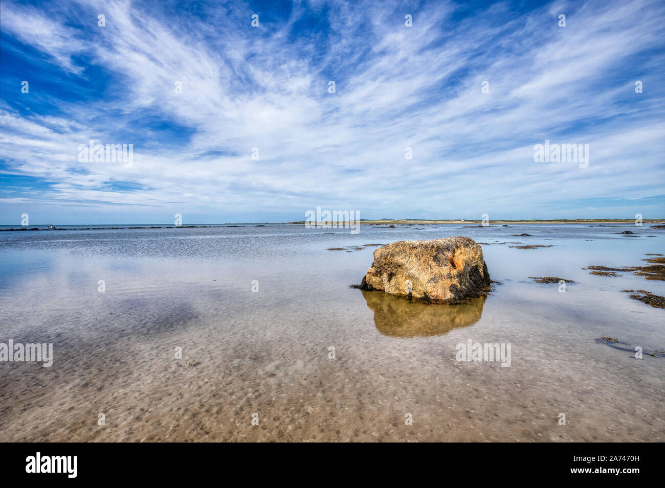 Gorad Beach, Trearddur Bay, Valley, Anglesey, North Wales Stock Photo ...