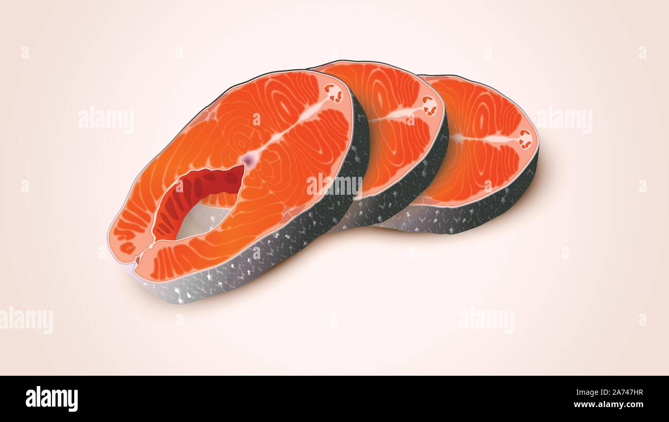 Red fish meat Stock Vector Images - Alamy