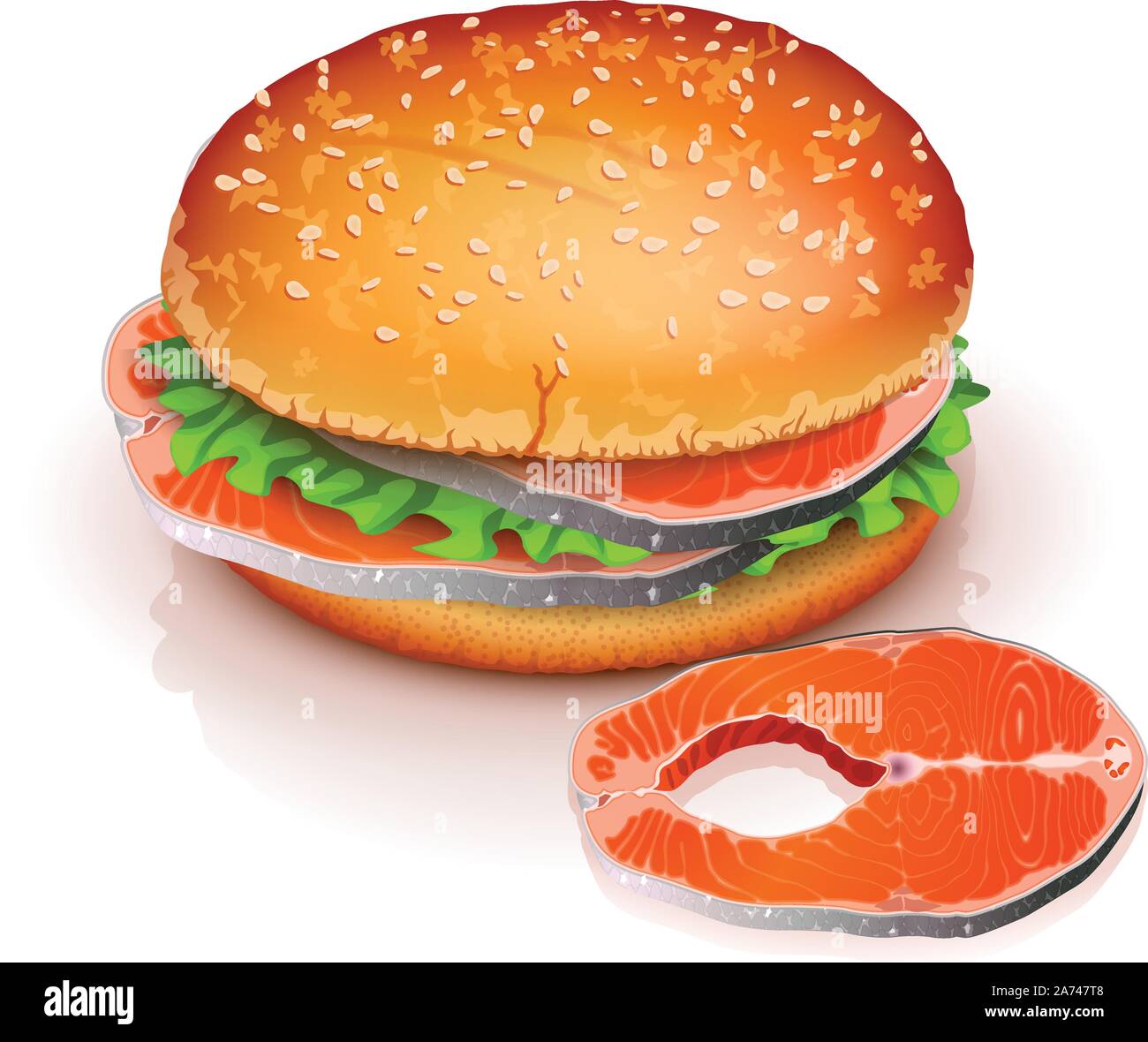 fish and burger Stock Vector Image & Art - Alamy