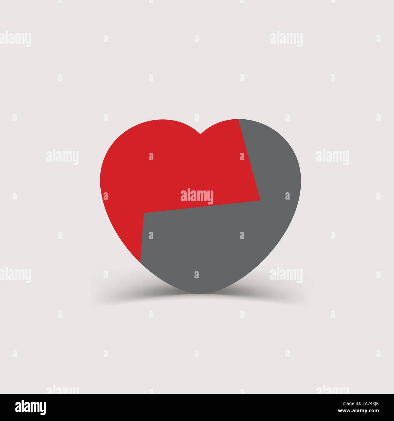 two colored heart Stock Vector Image & Art - Alamy