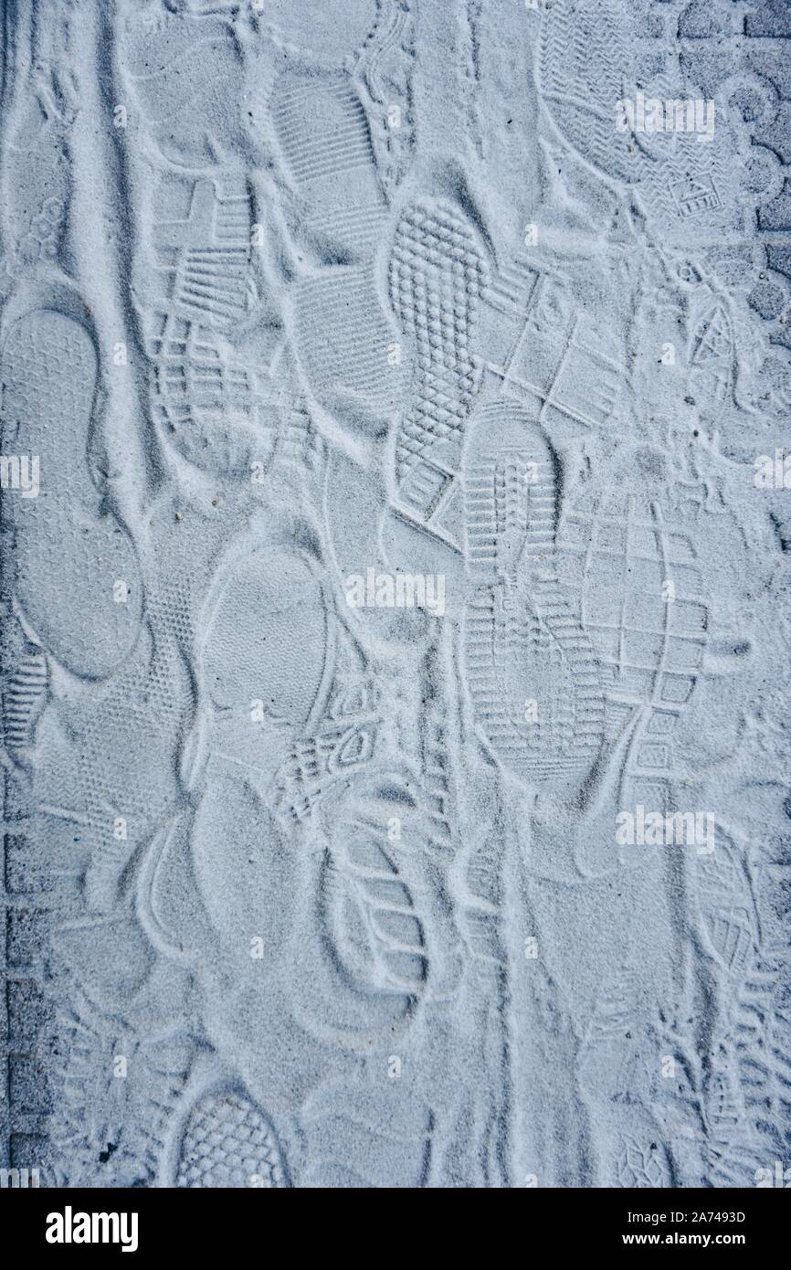 Footprints on pavement hi-res stock photography and images - Alamy