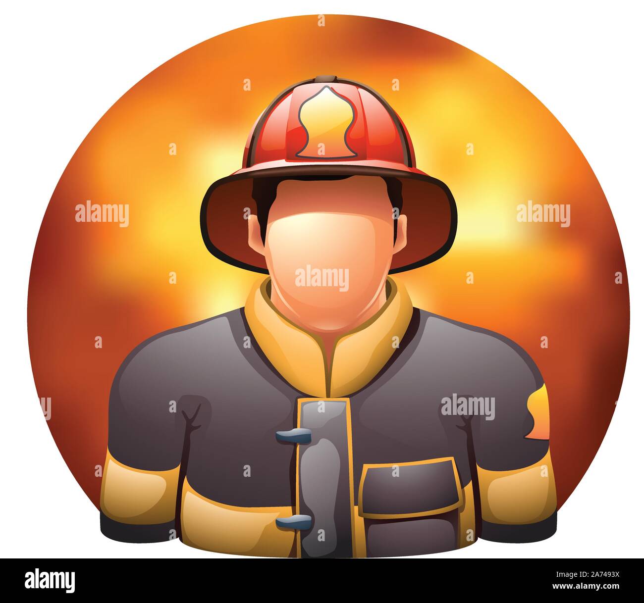 fireman with fire Stock Vector Image & Art - Alamy