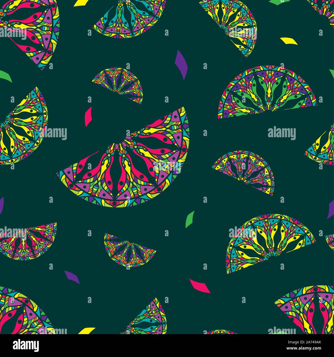 Seamless repeating pattern of abstract lemon slices Stock Vector Image ...