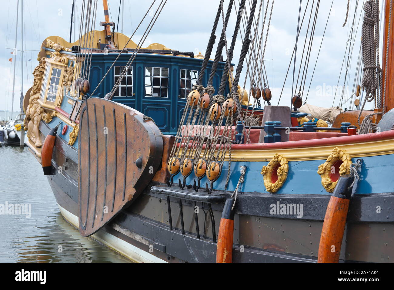 Historical Ship in Volendam, Netherlands Stock Photo - Alamy