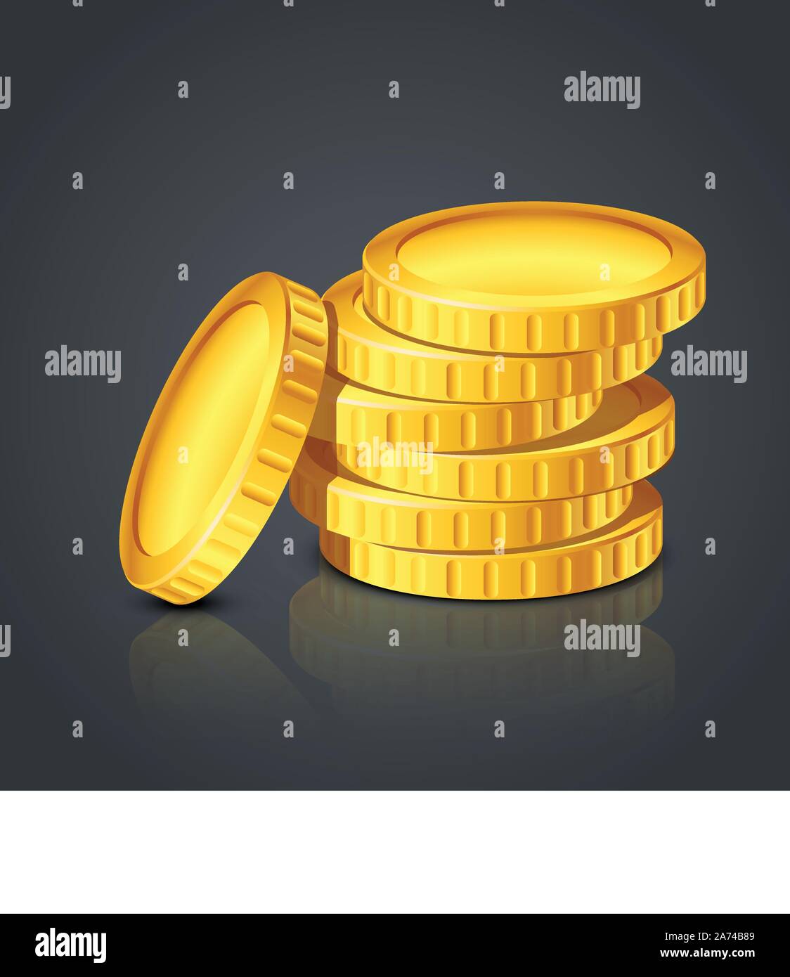 stack of gold coins Stock Vector Image & Art - Alamy