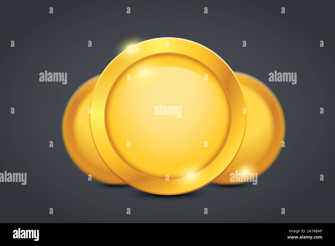 three gold coins Stock Vector Image & Art - Alamy