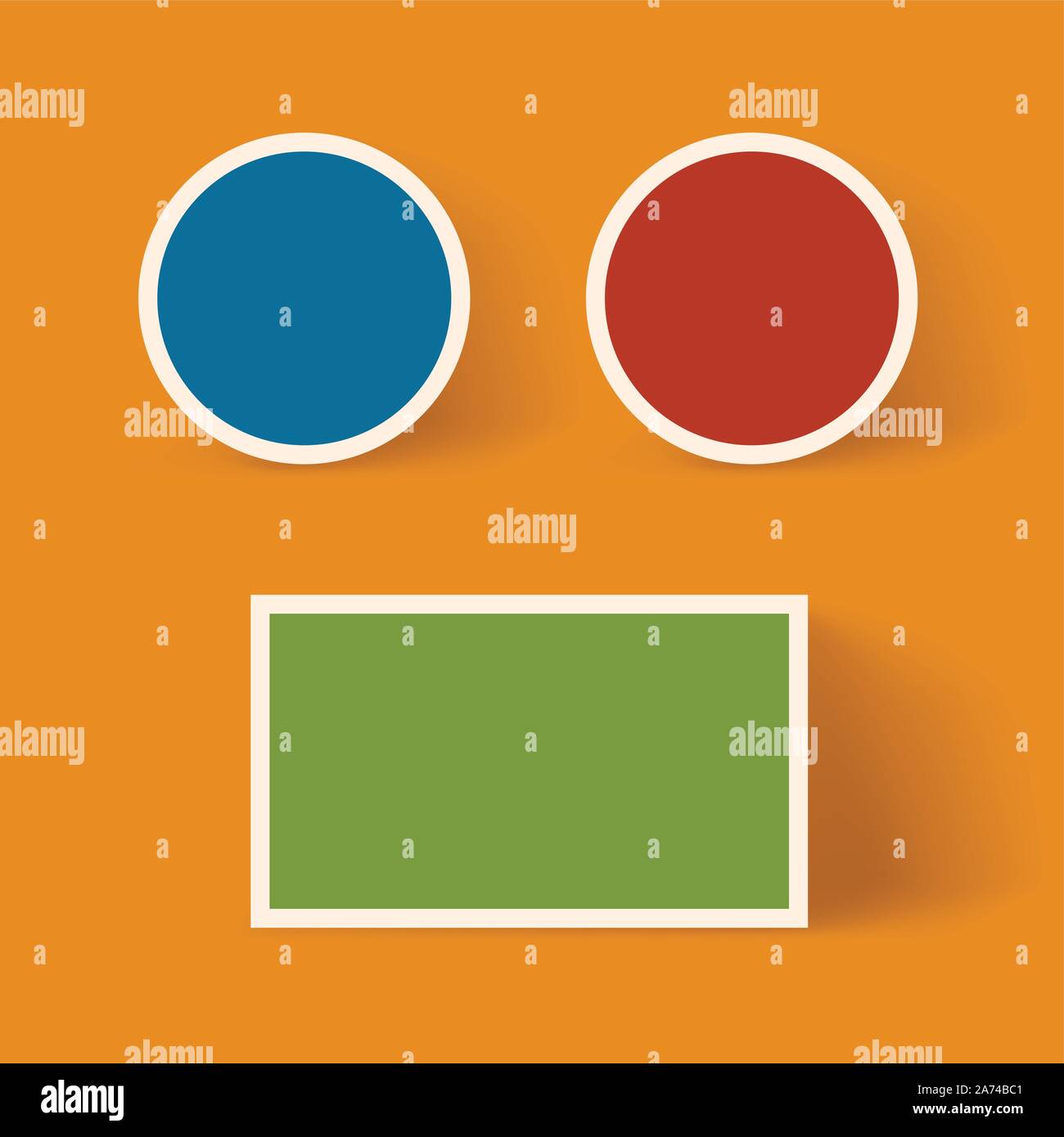 Blank paper cards vector Stock Vector Images - Alamy