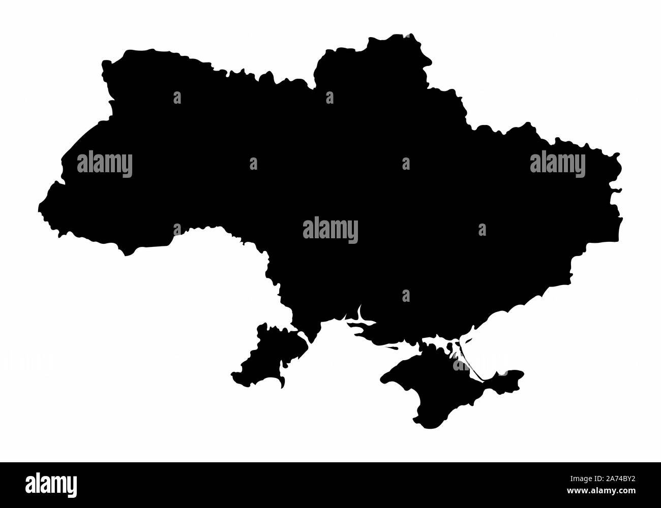 Detailed political map ukraine Cut Out Stock Images & Pictures - Alamy