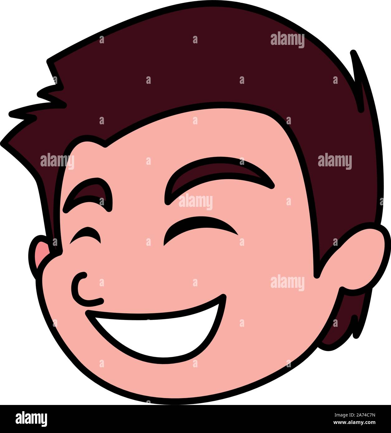 Boy cartoon head design, Kid childhood little people lifestyle and ...